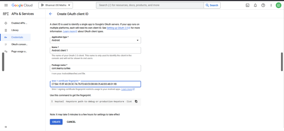 Enable Google Sign-In for Students on Your Mobile App
